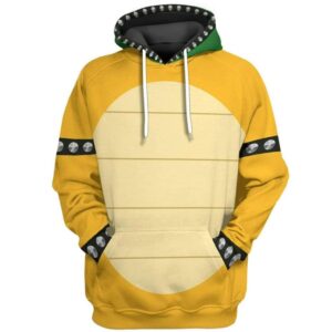 jmobeu bowser cosplay costume hoodie,bowser costume hoodie 3d printed hooded sweatshirt movie pullover for adult and men(yellow,s)