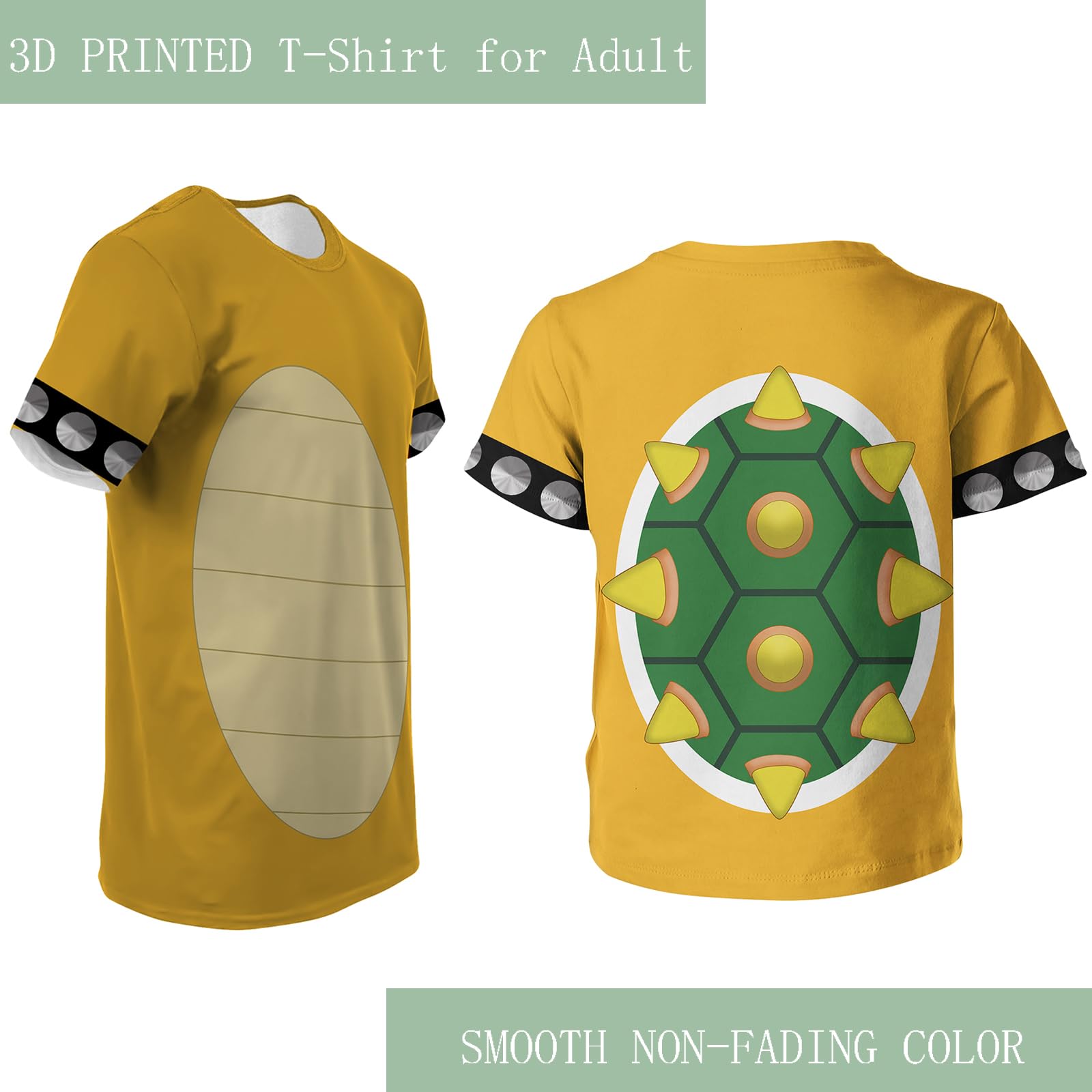 Super Smooth Shirt for Men and Women, Cosplay Tshirt Unisex Clothing Adults Soft T-Shirt (3X-Large, Yellow)