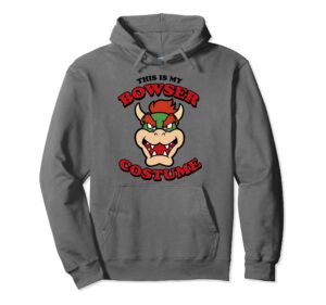 nintendo super mario bowser costume graphic pullover hoodie