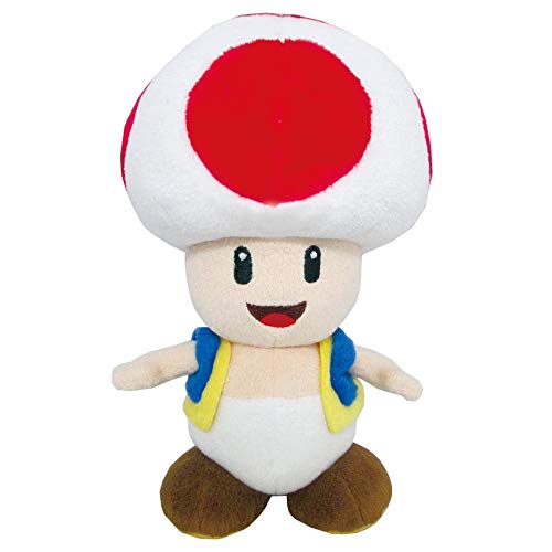 Little Buddy Super Mario All Star Collection 1417 Toad Stuffed Plush, Multicolored,7.5"