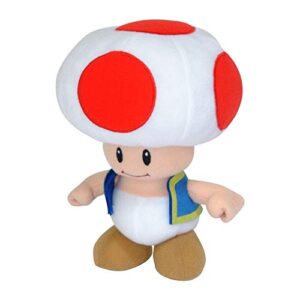 Little Buddy Super Mario All Star Collection 1417 Toad Stuffed Plush, Multicolored,7.5"