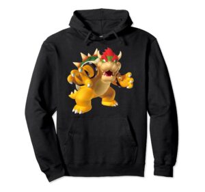 super mario bowser 3d poster pullover hoodie