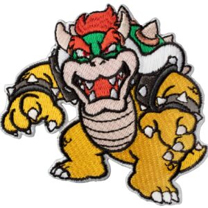 Simplicity Nintendo Super Mario Brothers Bowser Applique Clothing Iron On Patch, 3.5'' x 3.2