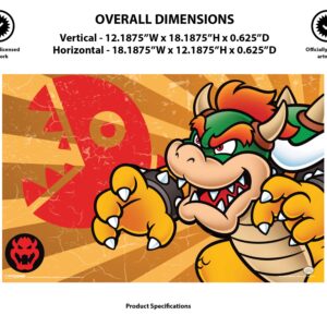 Pyramid America Bowser Poster - Super Mario - Bowser Stripes 11 x 17 Poster Print Wall Art, Ideal for Home Decor, Room Decor, Gaming Room Decor & Living Room Decor