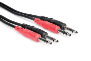 hosa css-204 dual 1/4" trs to dual 1/4" trs stereo interconnect cable, 4 meters