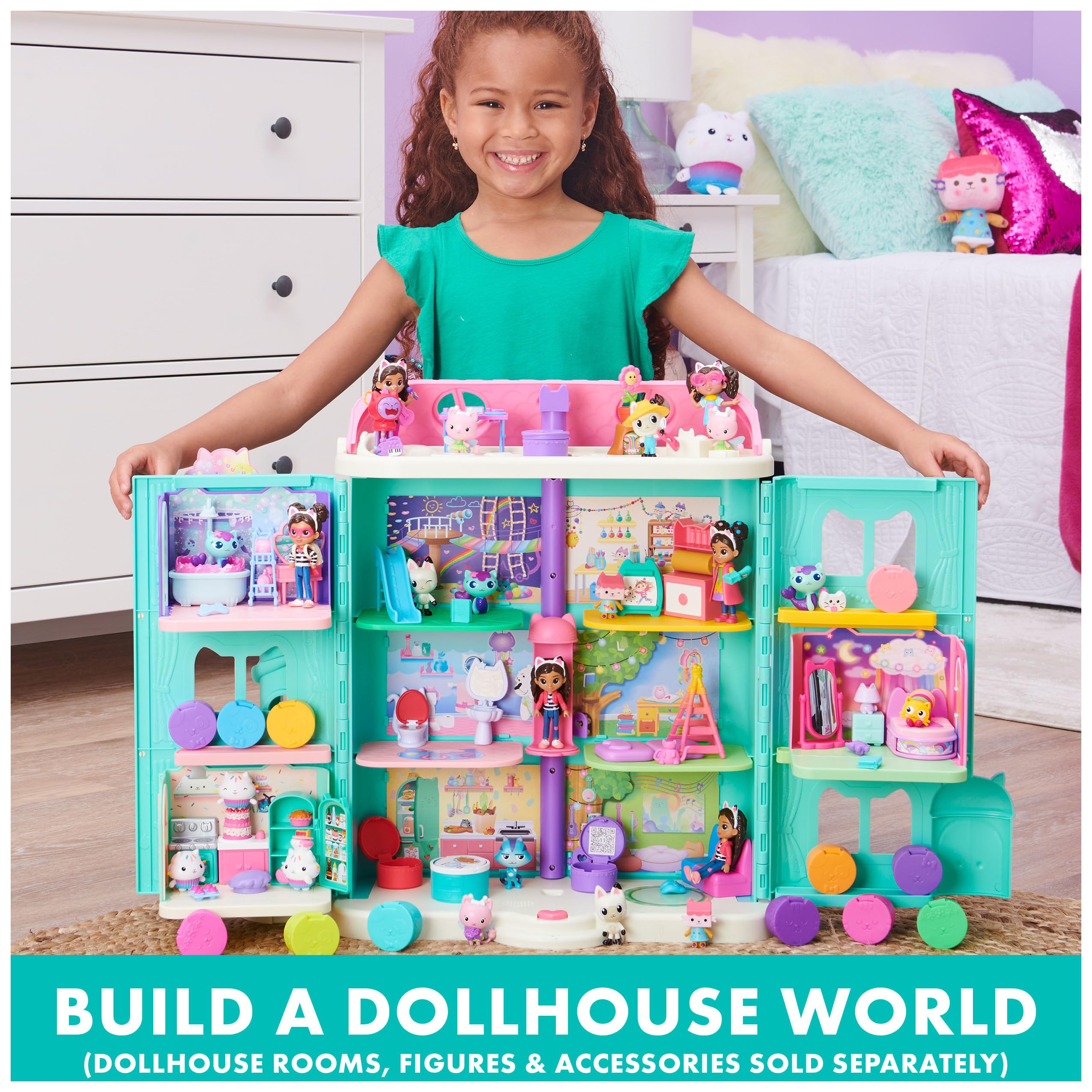 Gabby's Dollhouse, Magical Musical Cat Ears, Kids Costume with Lights, Music, Sounds & Phrases, Pretend Play Toys for Girls Ages 3 and up