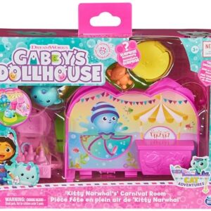 Gabby’s Dollhouse Kitty Narwhal’s Carnival Room, with Toy Figure, Surprise Toys and Dollhouse Furniture, Kids Toys for Girls & Boys 3+