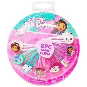 gabby's dollhouse kids hair clips for girls snap clips 8 pack multi color ages 3+