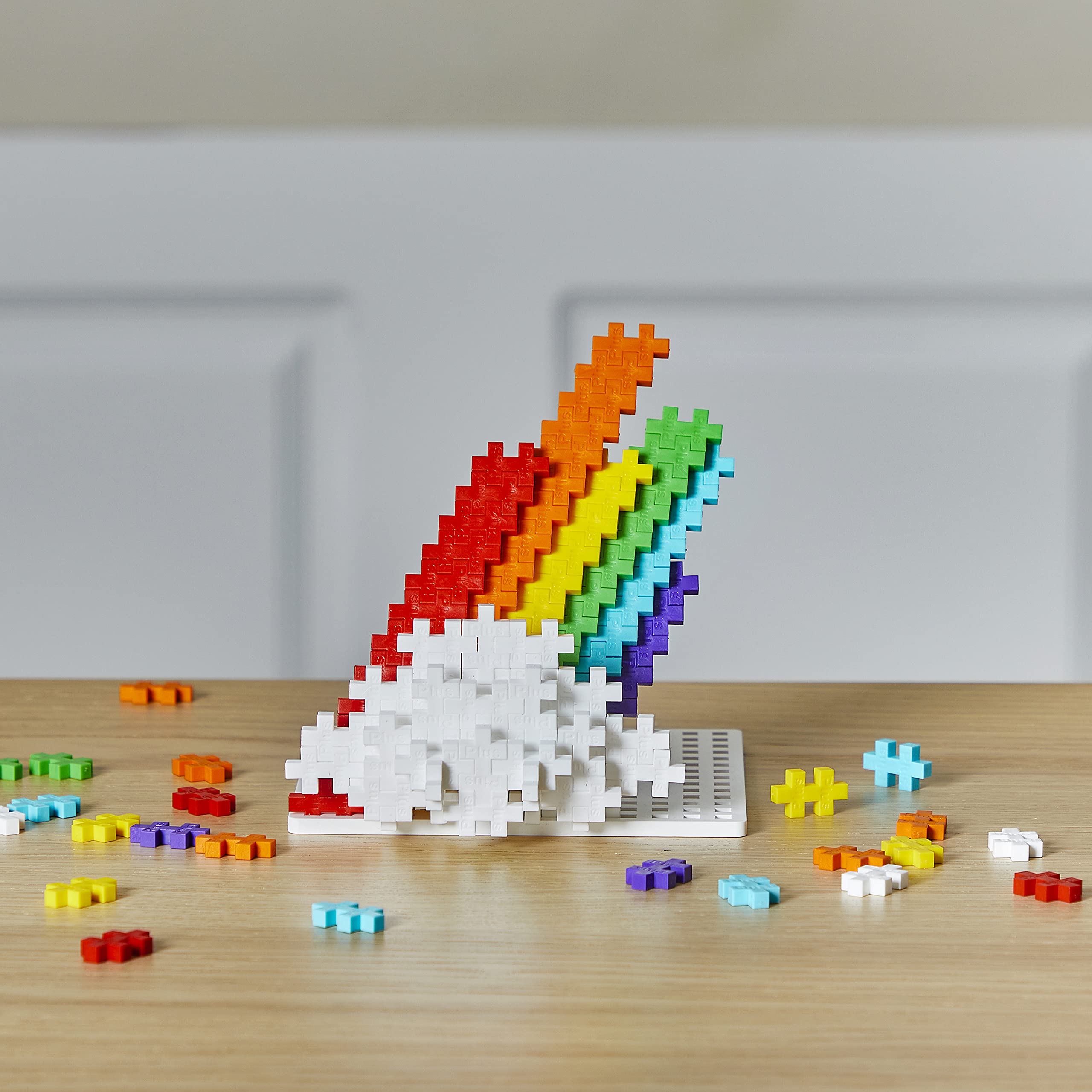 PLUS PLUS - Open Play Tube - 240 Piece Rainbow Mix - Construction Building Stem/Steam Toy, Interlocking Mini Puzzle Blocks for Kids