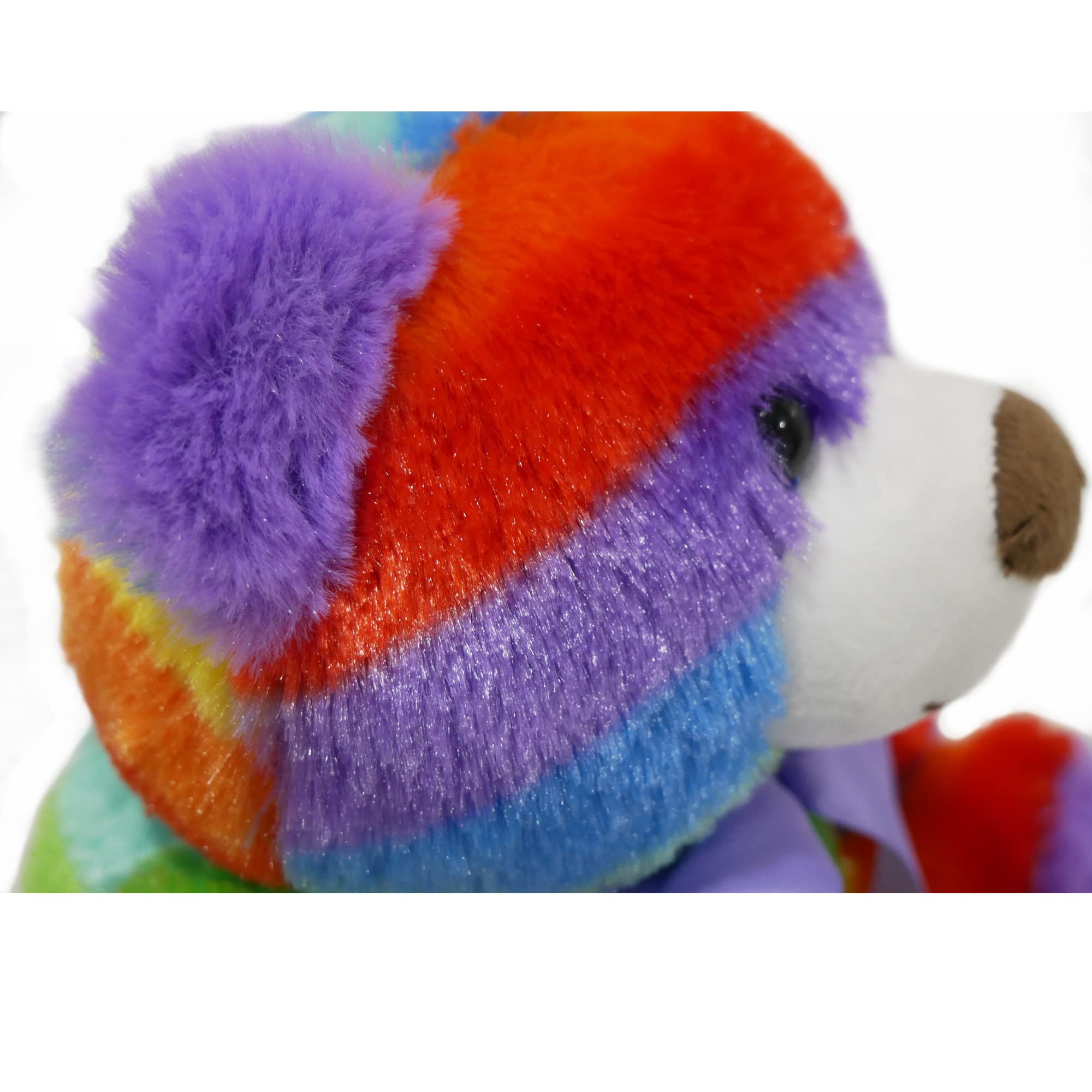 Rainbow Teddy Bear for Girls and Boys Plush Stuffed Animal Cuddly Soft Cheer up Gift 12 inch