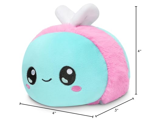 TeeTurtle - The Original Reversible Bee Plushie - Transgender Pride - Cute Sensory Fidget Stuffed Animals That Show Your Mood!