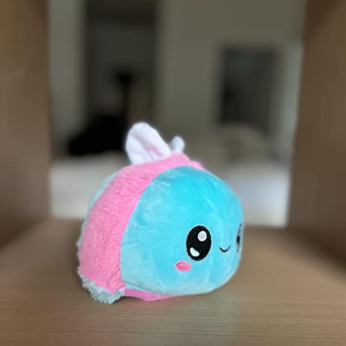 TeeTurtle - The Original Reversible Bee Plushie - Transgender Pride - Cute Sensory Fidget Stuffed Animals That Show Your Mood!