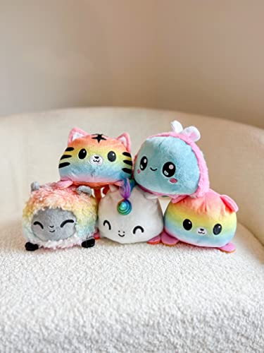 TeeTurtle - The Original Reversible Bee Plushie - Transgender Pride - Cute Sensory Fidget Stuffed Animals That Show Your Mood!