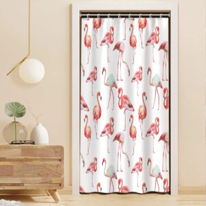 uiiooazy pink flamingos for bathroom shower curtain nature animal shower curtains cloth birds fabric shower curtain with hooks for girls 48x72 inches