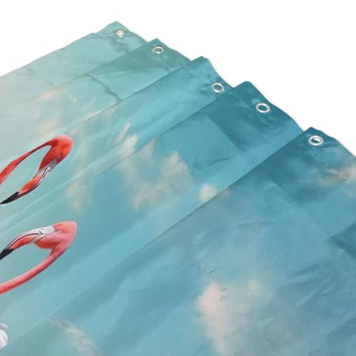 xigua Flamingos Shower Curtain - 72x72 Inch Waterproof Fabric Shower Curtains with 12 Hooks - Modern Home Bathroom Hotel Spa Decorations