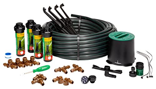 Rain Bird 32HE In-Ground Pro Rotor Pop-up Sprinkler System Kit with Click-N-Go Garden Hose Connection