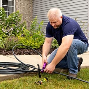 Rain Bird 32HE In-Ground Pro Rotor Pop-up Sprinkler System Kit with Click-N-Go Garden Hose Connection