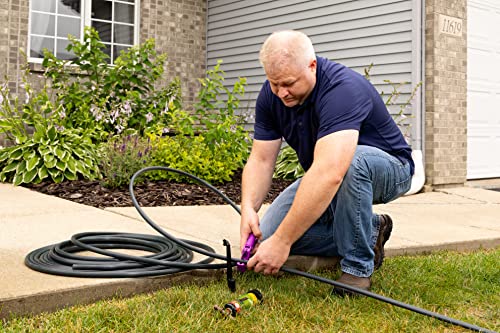 Rain Bird 32HE In-Ground Pro Rotor Pop-up Sprinkler System Kit with Click-N-Go Garden Hose Connection