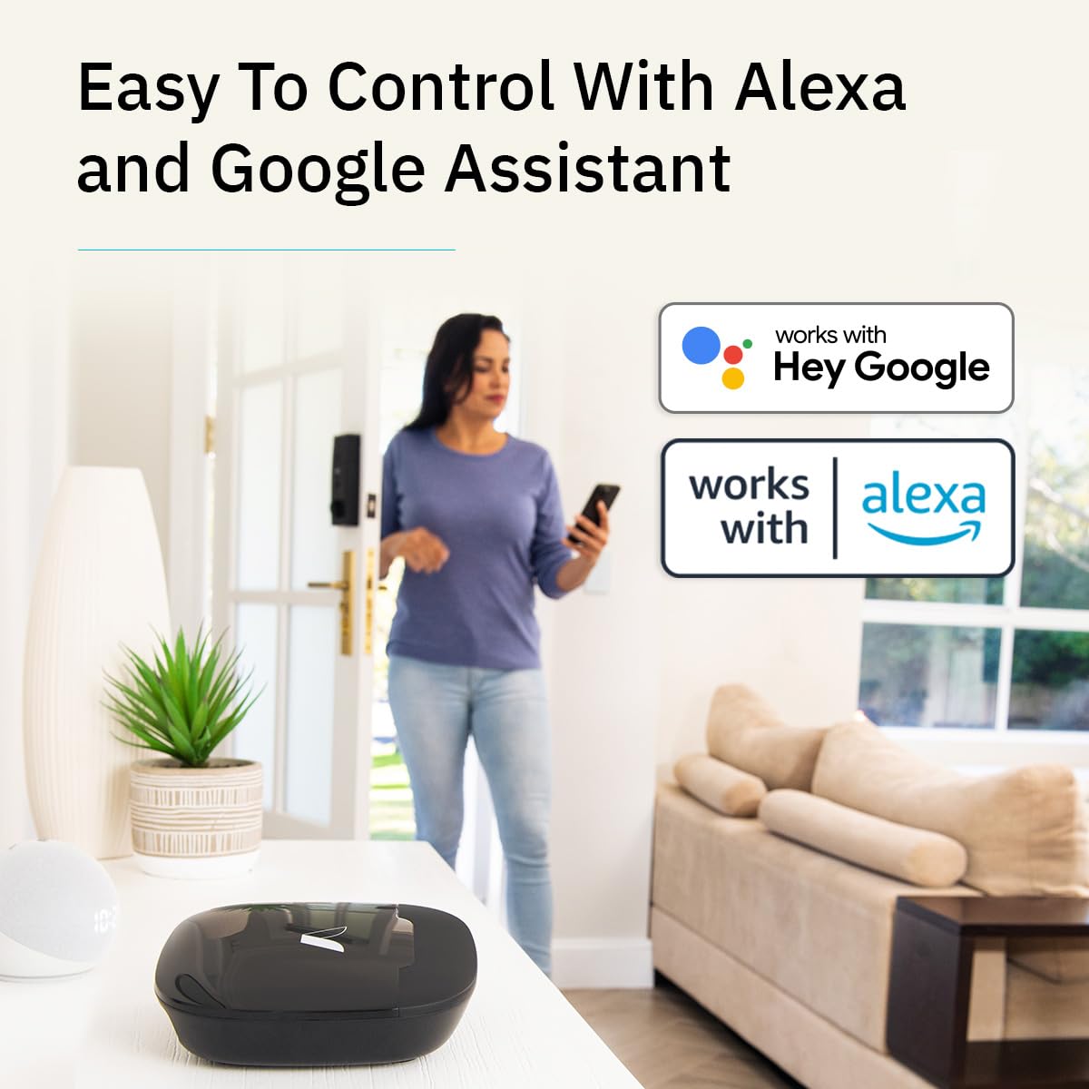 Abode 3 Piece Wireless Security Kit – Expandable to Protect Your Whole Home - Easy DIY Installation Optional Professional Monitoring Compatible with Alexa & Google Assistant (104067/A)