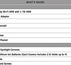 Night Owl 1080p Wire Free Smart Security System with 3 Battery Powered 1080p HD Wi-Fi IP Indoor/Outdoor Cameras, Night Vision and 1TB Hard Drive (Expandable up to 10 Wi-Fi Cameras)