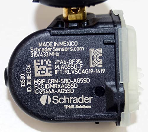 Schrader 33500 EZ-Sensor (314.9 MHz, 315 MHz, and 433 MHz) Programmable Fixed Angle Valve Tire Pressure Monitoring Sensors (TPMS), Needs Programming Before Installation - (Pack of 12)