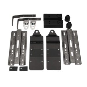 happijac frame-mount truck camper tie-down kit; fits 2014-2015 chevy/gmc, front support braces, brackets, rear anchors, installation hardware - ft-cg14