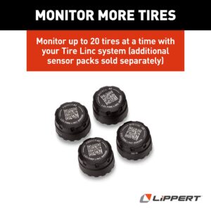 Lippert Components - 2020106863 Tire LINC Tire Pressure and Temperature Monitoring System for RVs (TPMS) with Tire Sensors and Repeater