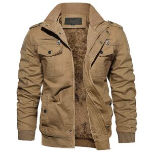 eklentson mens winter jackets motorcycle jacket flying jacket winter coat men windbreaker thick fleece lined jacket men