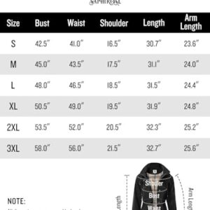 SaphiRose Women's Long Hooded Rain Jacket Outdoor Raincoat Windbreaker(Black,X-Large)