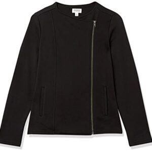 The Drop Women's @caralynmirand Long Sleeve Knit Moto Jacket, Black, S