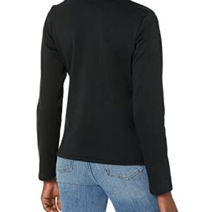 The Drop Women's @caralynmirand Long Sleeve Knit Moto Jacket, Black, S