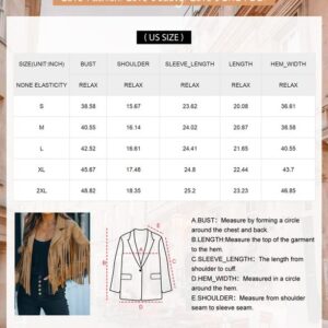 Dokotoo Womens Fall 2023 Jackets for Women Faux Suede Leather Casual Lapel Fashion Tassel Motorcycle Cropped Jacket White Small