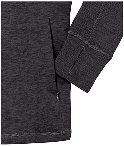 Amazon Essentials Women's Brushed Tech Stretch Full-Zip Jacket - Discontinued Colors, Black Space Dye, Medium