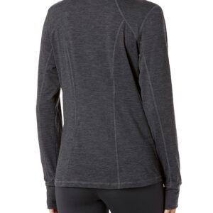 Amazon Essentials Women's Brushed Tech Stretch Full-Zip Jacket - Discontinued Colors, Black Space Dye, Medium