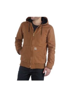 carhartt mens active jacket j130 (regular and big & tall sizes) work utility outerwear, carhartt brown, x-large us