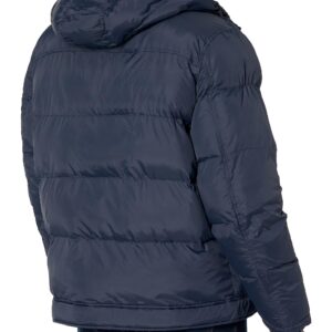 Levi's Men's Performance Hooded Puffer Trucker Jacket (Regular & Big & Tall Sizes), Navy Solid, M