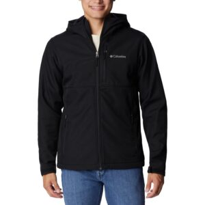 Columbia Men's Ascender Hooded Softshell Jacket, Black, Medium