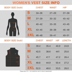 KSFJZF Women Heated Vest with 10000mAh Power Bank - Stand Collar Sleeveless Jacket Winter Coat Heating Vest for Women, 8 Heating Zones, 3 Heating Temperature, 2.5h Auto Shut-off (S)