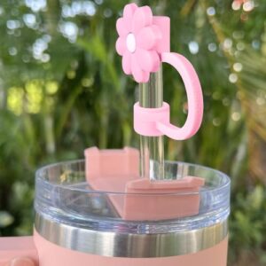 4Pcs Silicone Straw Covers Compatible with Stanley Cups, Dust-Proof Straw Caps for Water Bottles