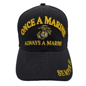 Once A Marine Always A Marine Hat - Black