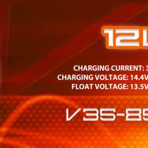 VMAXTANKS V35-857 12V 35AH AGM Marine Deep Cycle Battery for Berkley BTX25 - Saltwater Electric Trolling Motor (12V 35AH, GROUP U1, 7.7"x 5"x 6.1")