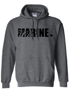 zerogravitee marine wife hooded sweatshirt in dark heather gray - medium