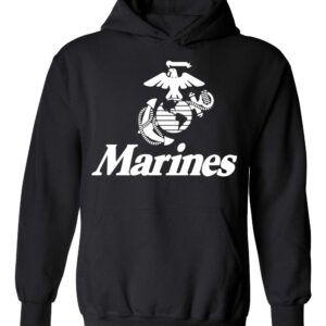 Lucky Ride US MARINES SWEATSHIRT USMC HOODIE MARINE CORPS LARGE Black