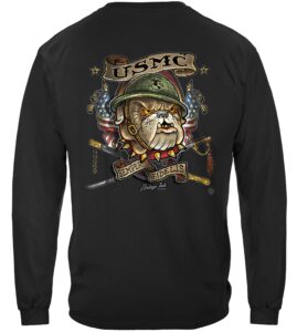 erazor bits us marines us marine corps t shirt - marine corps tee long sleeve shirts -black x-large