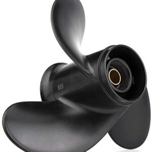 Ayaksmi Jason Marine OEM Grade 9 x 9 Aluminum Outboard Propeller fit Mercury Engines 9.9-15HP, Hub Kits Installed, Ref No.48-828156A12, 8 Spline Tooth, RH