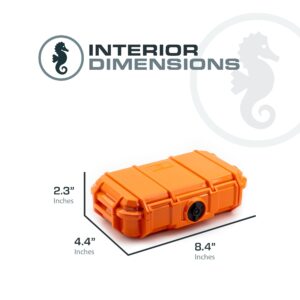 Seahorse SE-56B100 100 Round Locking Bullet / Ammo Storage Box - Mil Spec / Waterproof / USA Made / Dust Proof / Airtight - for 9mm .40 10mm .22 5.56 NATO .223 Caliber Ammunition (Orange)