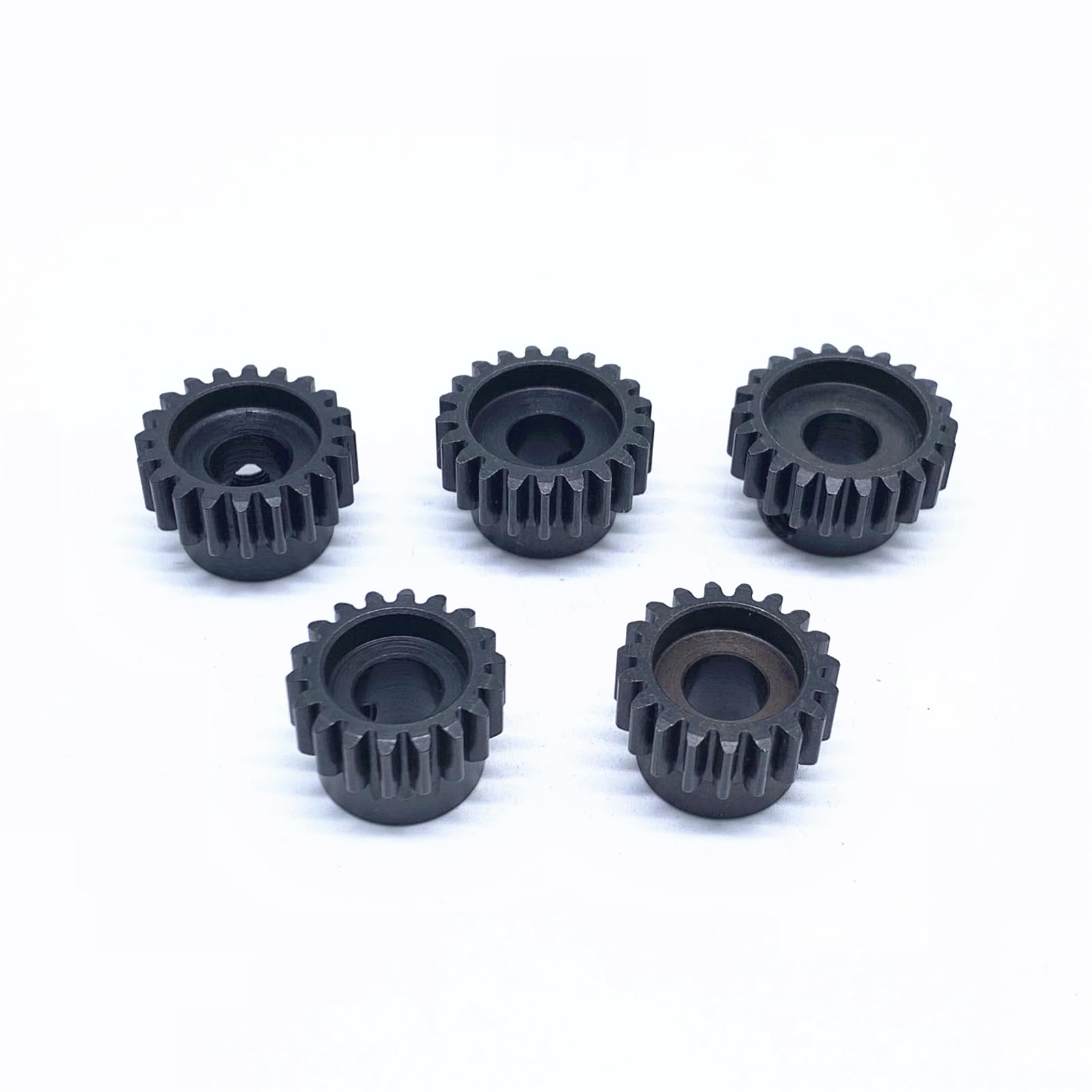 KingVal Replacement 5PCS M1 8mm 18T 19T 20T 21T 22T Steel Pinion Motor Gear Compatible with 1/5 RC Car Brushed Brushless Motor