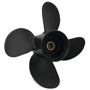 arkdoza 10.3" dia. 12/13/14 pitch high thrust 4 blade aluminum rh propeller for tohatsu&nissan 35/40/50hp outboards (10.3 (dia) x 12 (pitch))