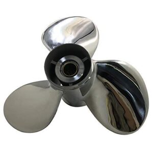 arkdoza 3 blade polished rh props for tohatsu 35/45/50hp outboard stainless steel propeller 11.6x11