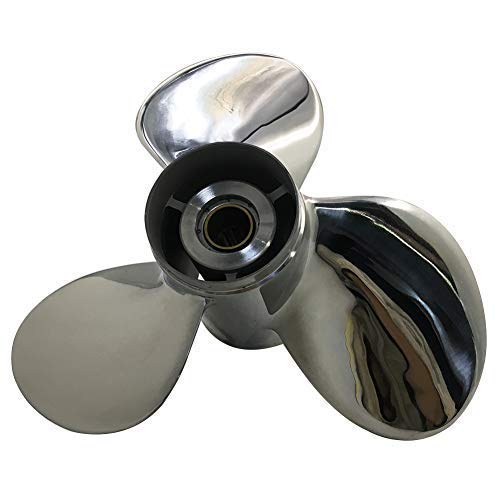 ARKDOZA 3 Blade Polished RH Props for Tohatsu 35/45/50HP Outboard Stainless Steel Propeller 11.6x11